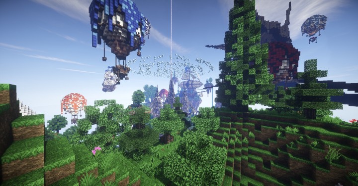Minecraft Server Spawn Gothic/Steampunk - Skyblock Minecraft Map
