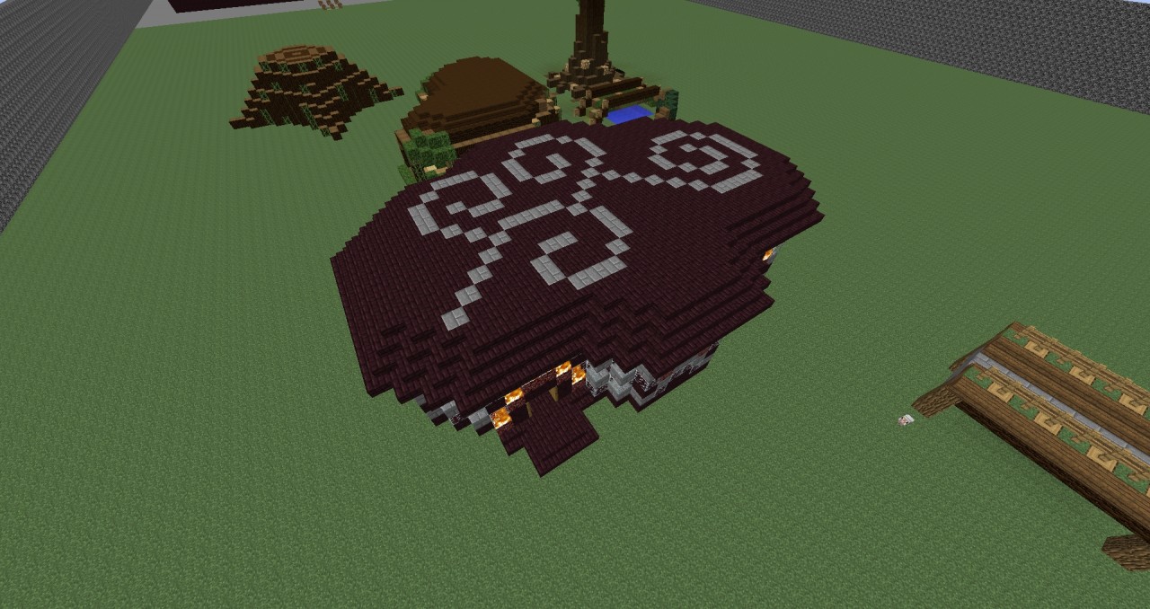 Another fire building with a base of stone brick. Minecraft Map