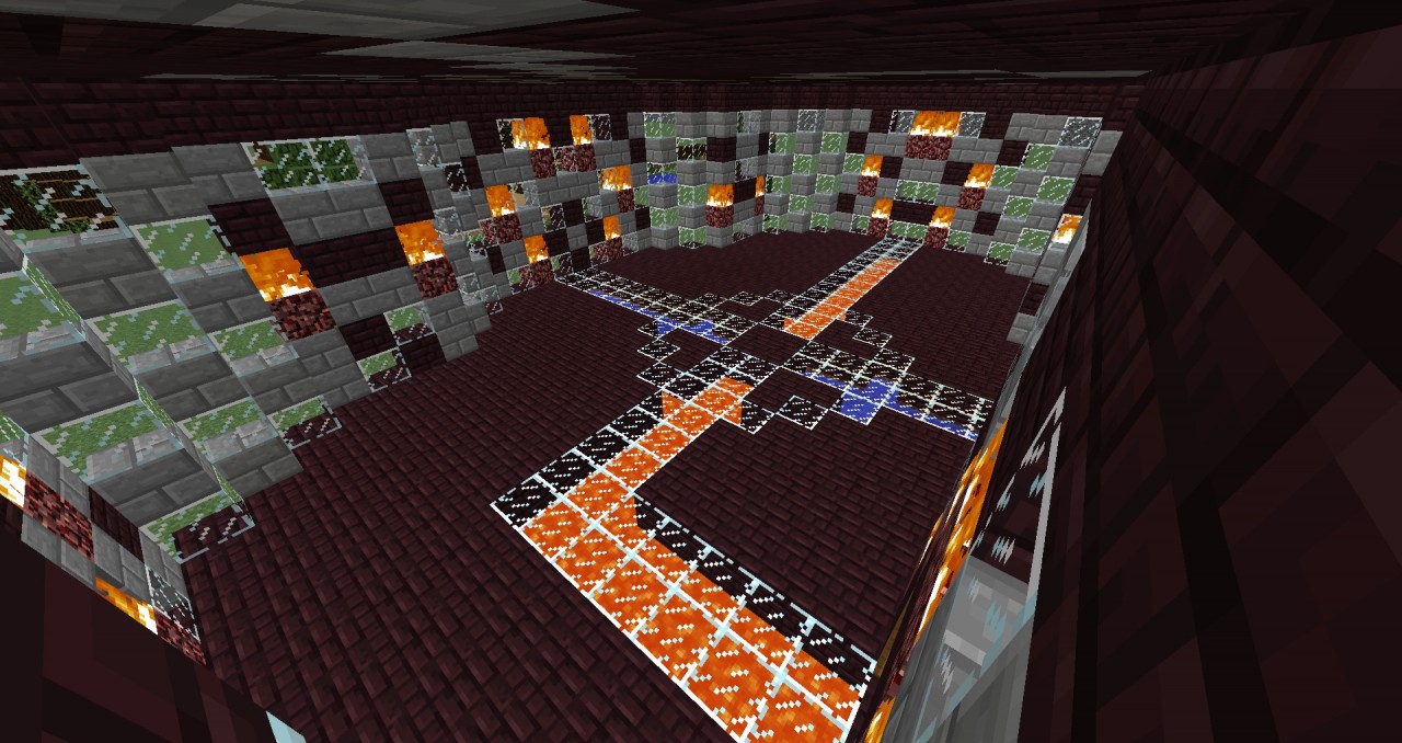 Another fire building with a base of stone brick. Minecraft Map