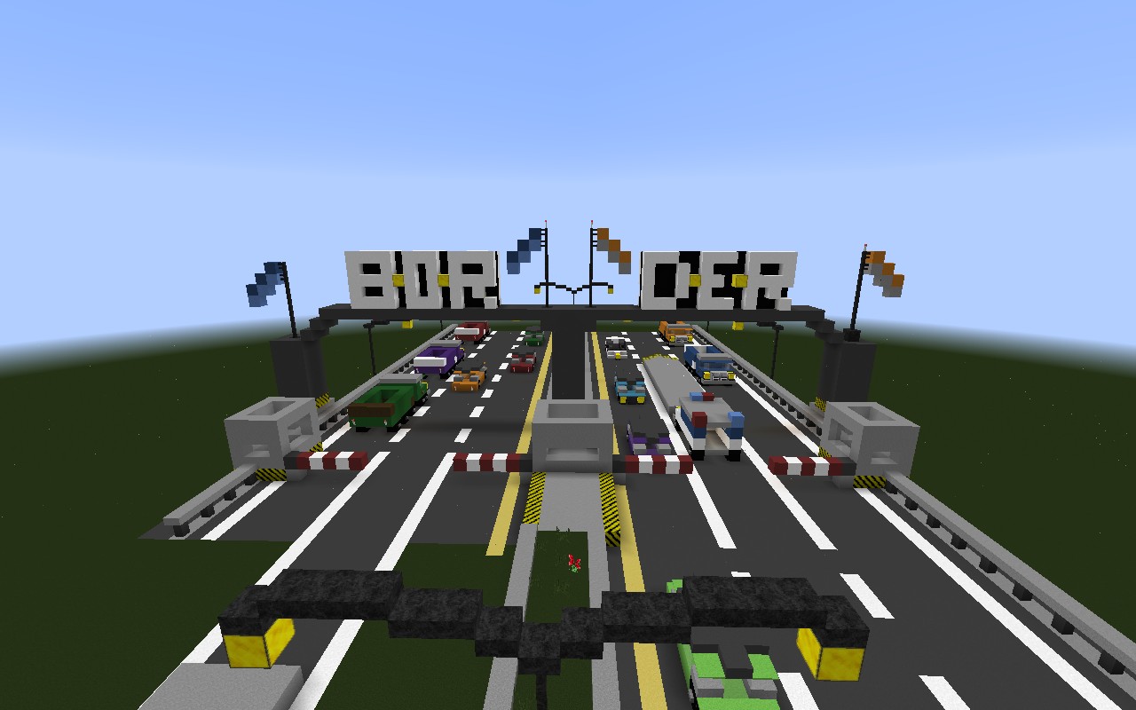 Motorway border crossing Minecraft Map