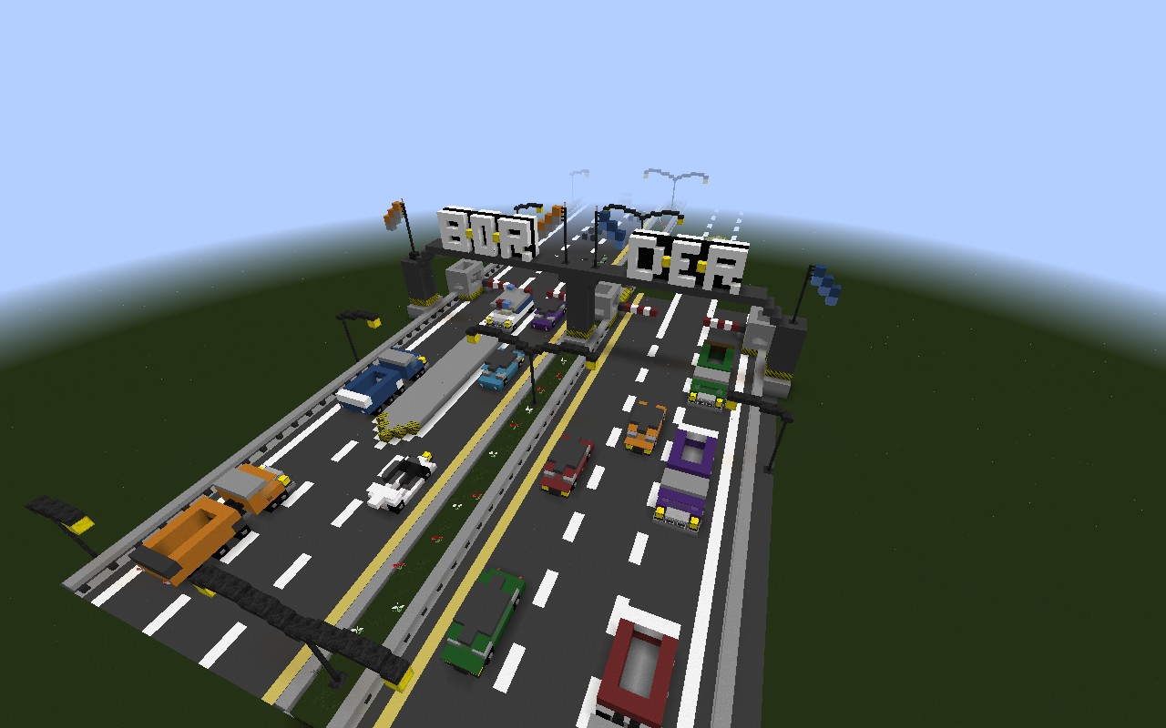 Motorway border crossing Minecraft Map