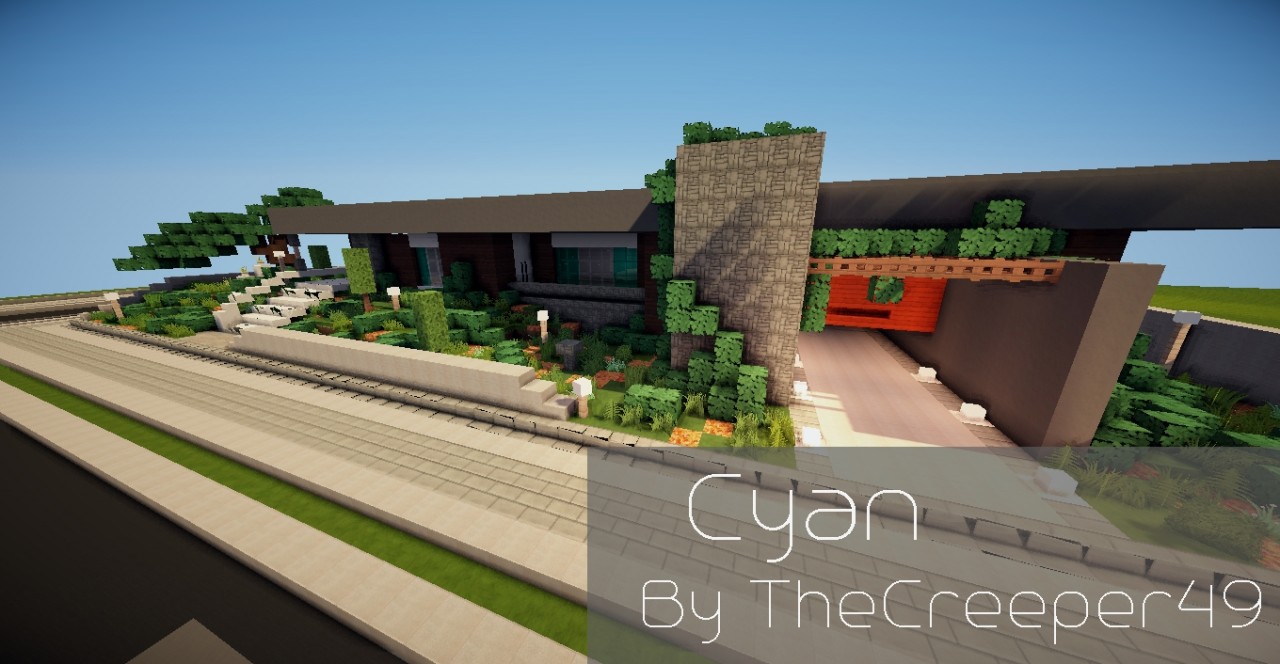 Cyan || Modern house Minecraft Map