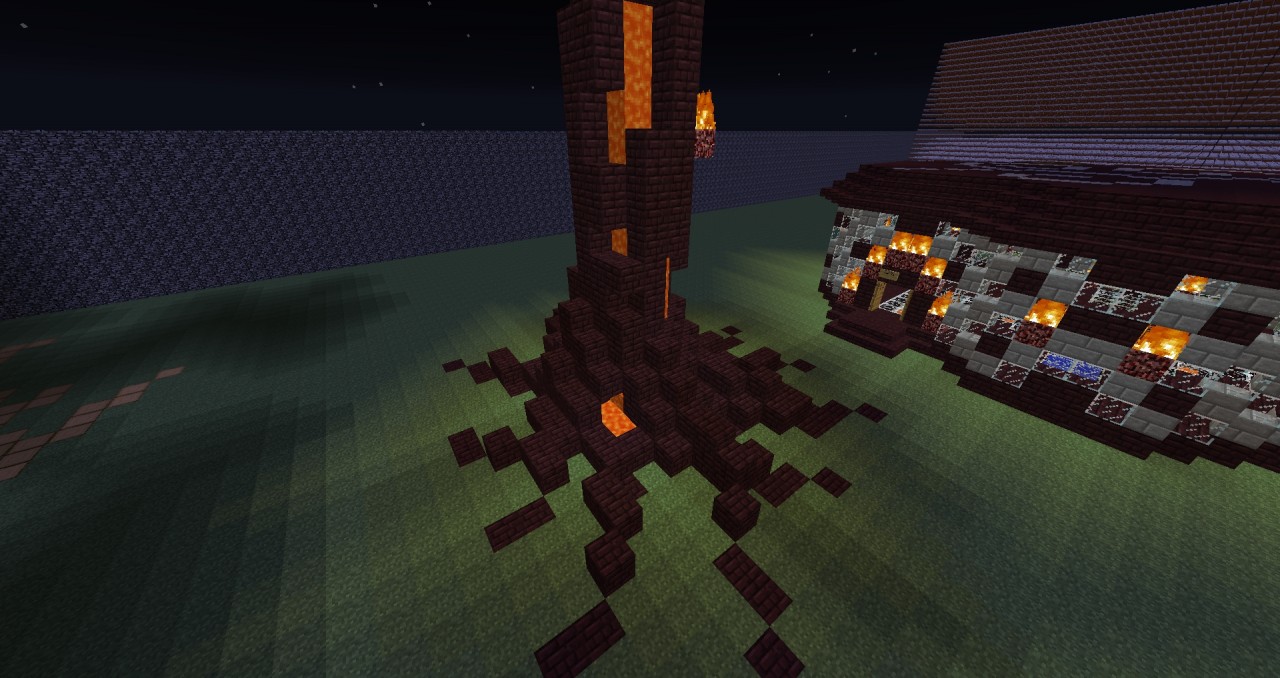 My first Fire Tree! Minecraft Map