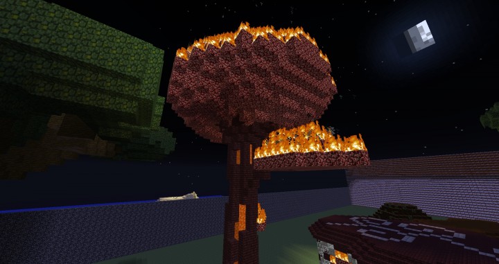 My first Fire Tree! Minecraft Map