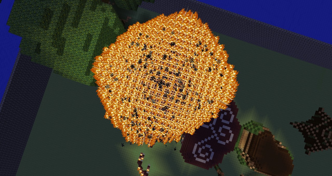 My first Fire Tree! Minecraft Map
