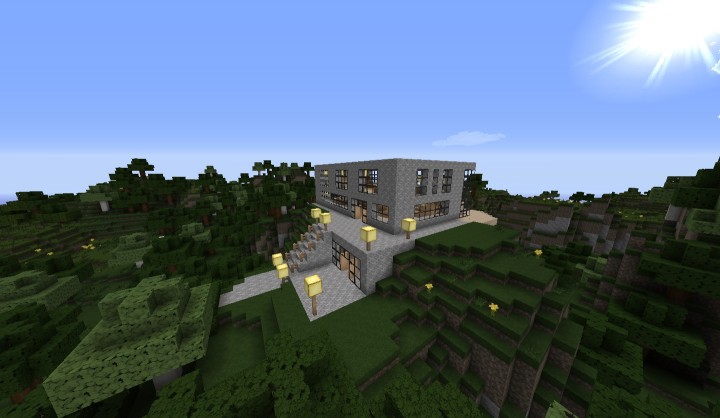 Modern House in Forest Minecraft Map