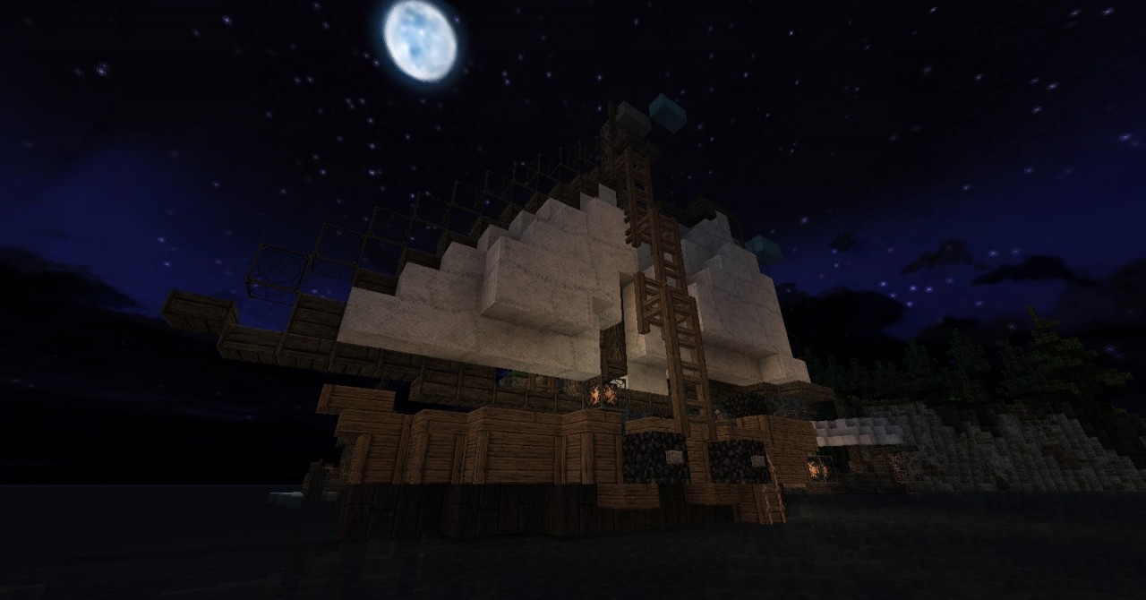 Colonial Era Warship: Gunboat Minecraft Map