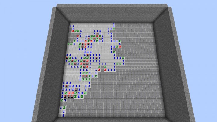2D MineSweeper in Minecerft Minecraft Map