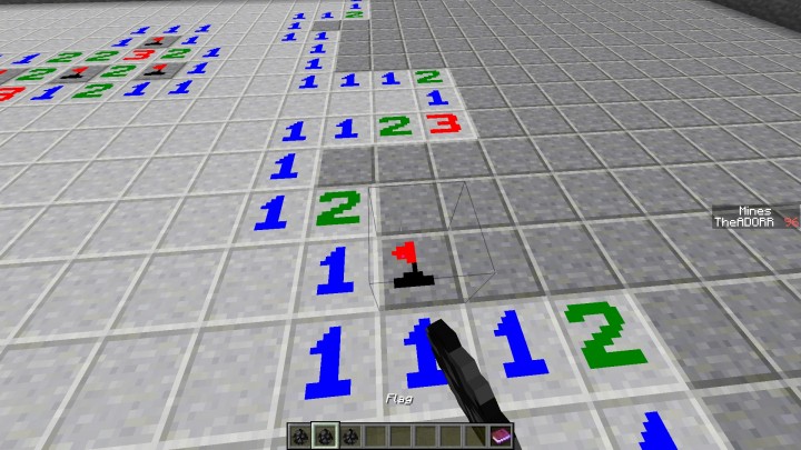 2D MineSweeper in Minecerft Minecraft Map
