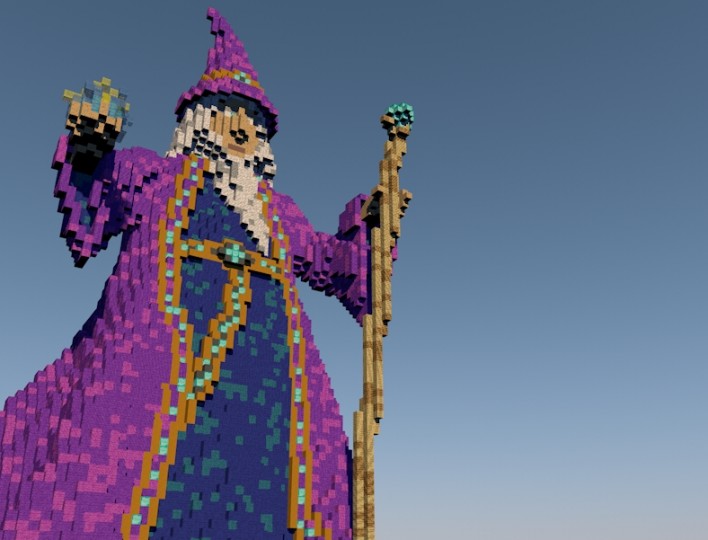 3D wizard Minecraft Map