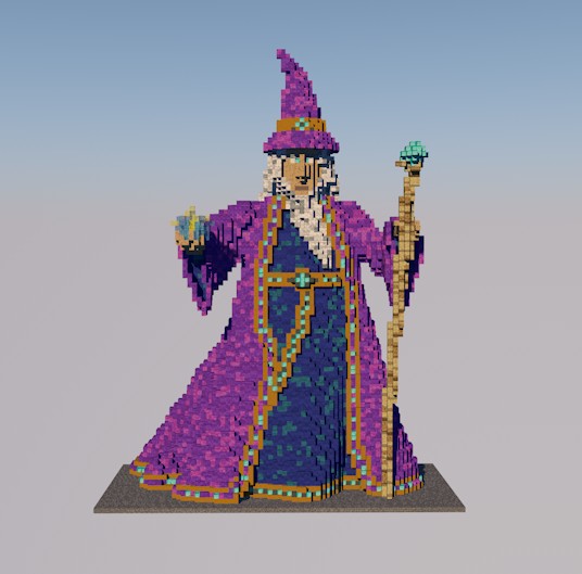 3D wizard Minecraft Map