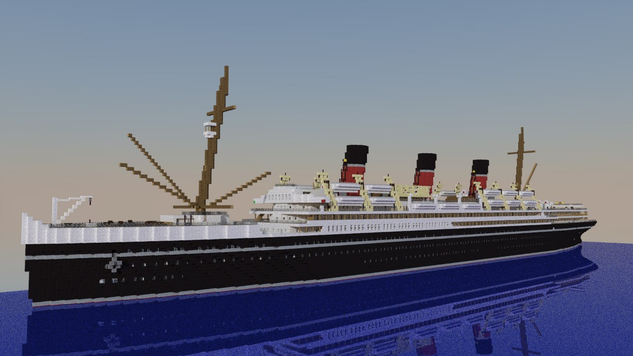 French ocean liner-SS Marseille Minecraft Map