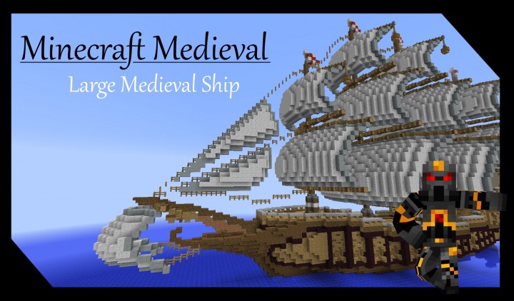 Medieval Large Ship/Frigate Minecraft Map