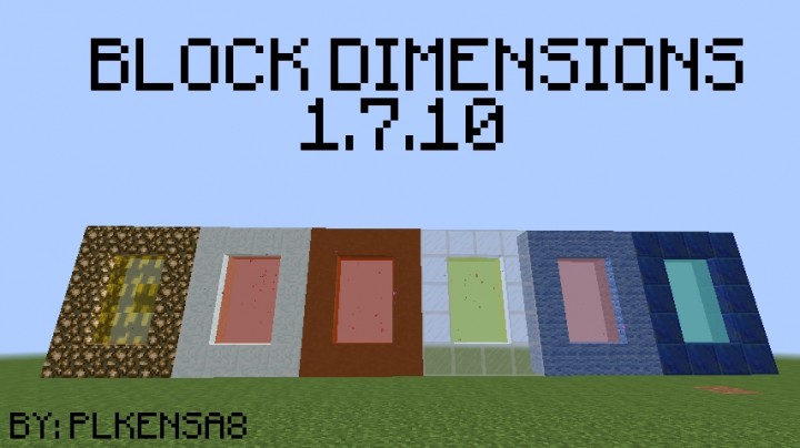 Block Dimensions 1.7.10 Minecraft Mod