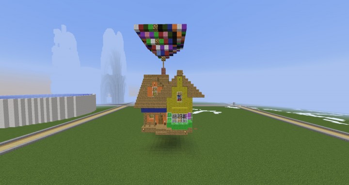 House from Up - Carl Fredricksen's Balloon House Minecraft Map