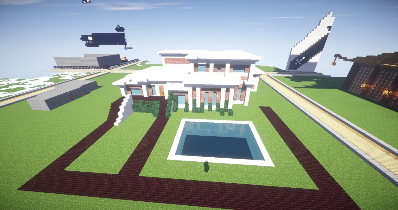 Modern House with Pool - Minecraft Build Minecraft Map
