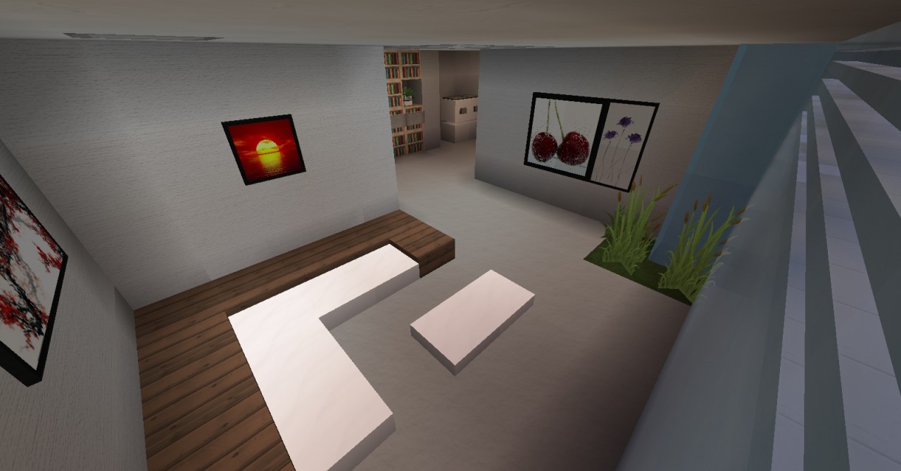 Long modern concept house 1 Minecraft Map