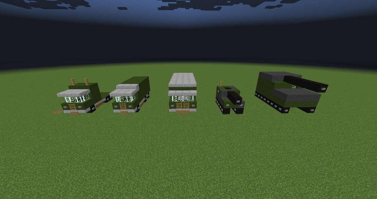 Military Vehicles Pack 1 - Minecraft Build Minecraft Project