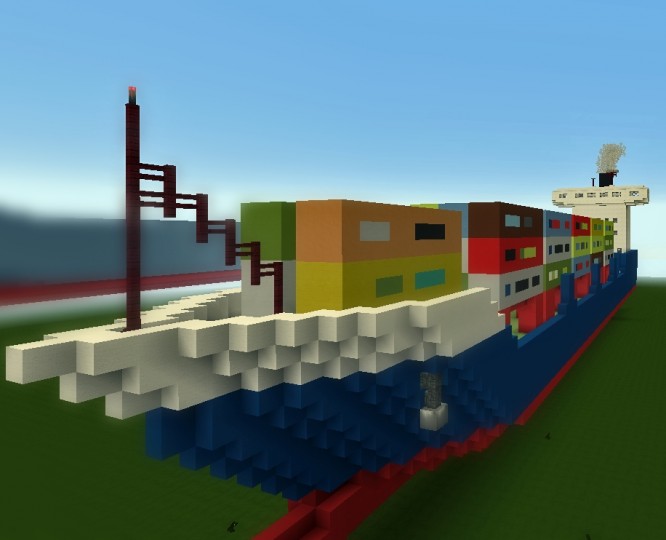 Small Container Ship Minecraft Map