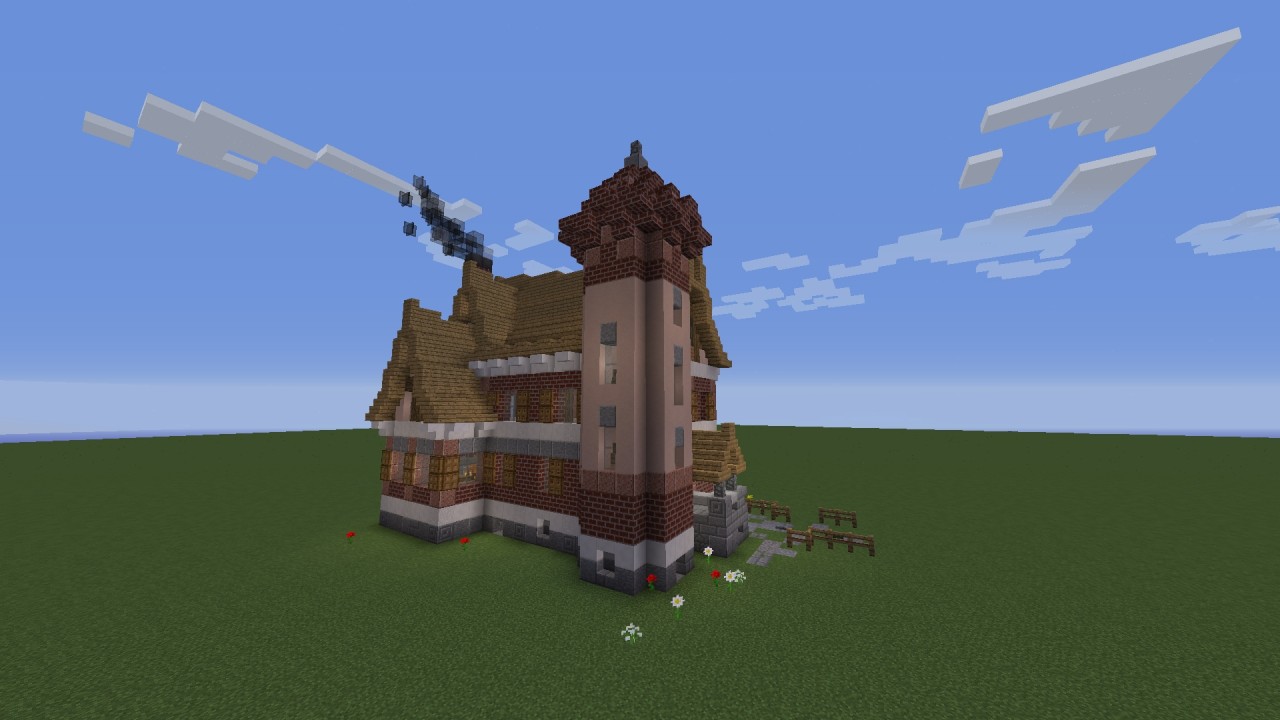 Tudor House | Trying out 1.8 blocks Minecraft Map
