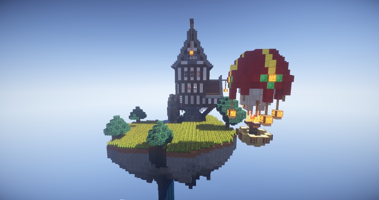 Floating Windmill - Steampunk Build Minecraft Map