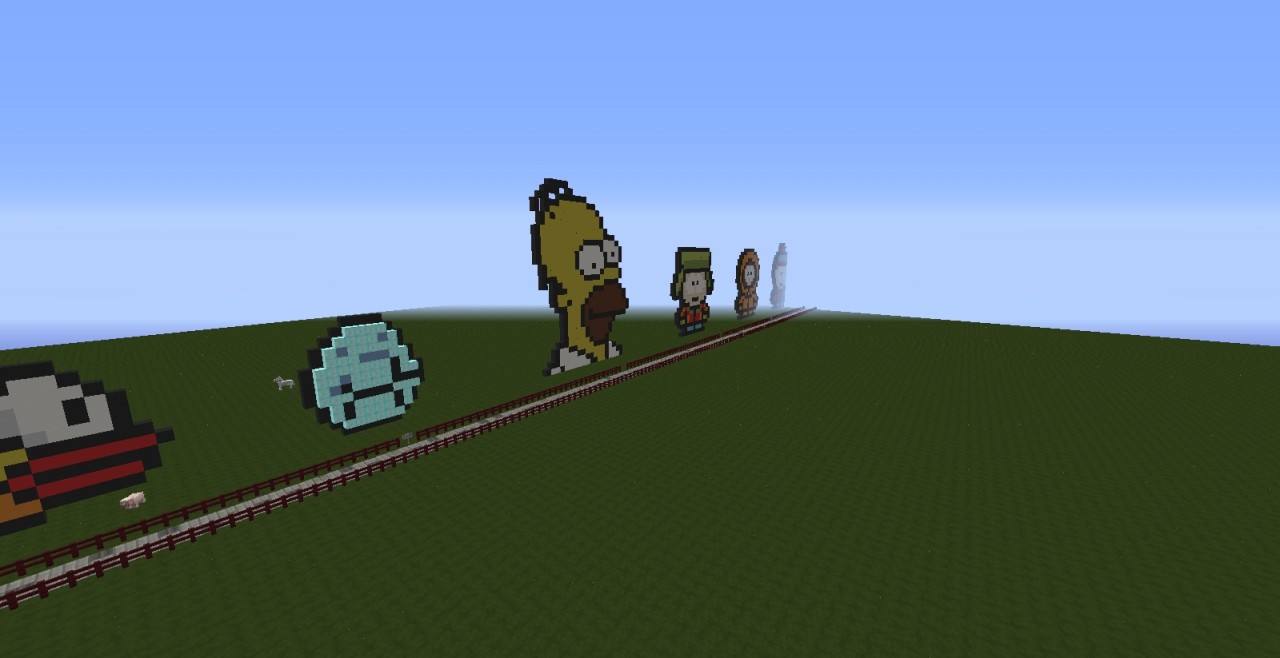 Pixel art/statue World Minecraft Map