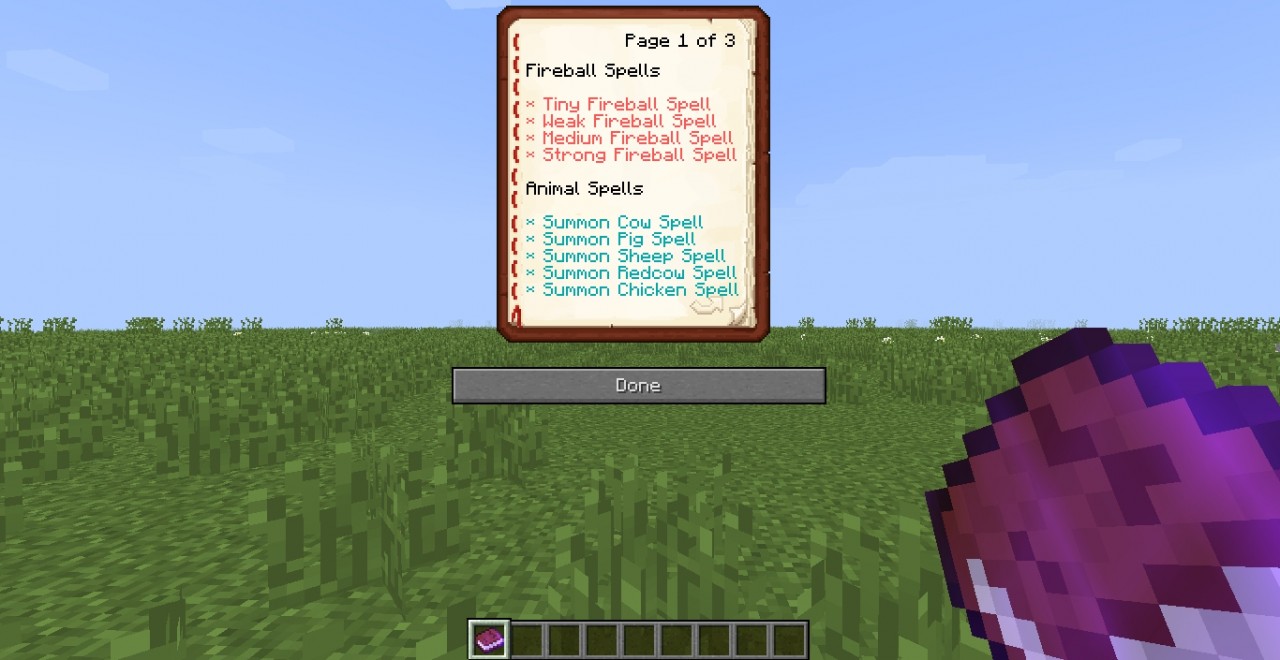 Spell Book 1.8+ Minecraft Map