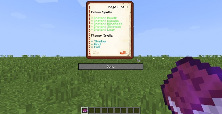 Spell Book 1.8+ Minecraft Project