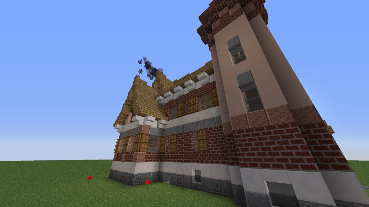 Tudor House | Trying out 1.8 blocks Minecraft Map