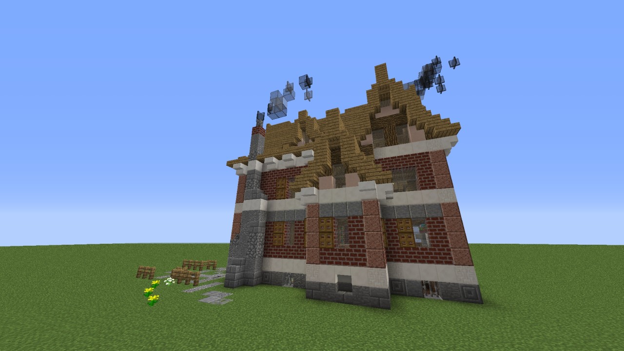 Tudor House | Trying out 1.8 blocks Minecraft Map