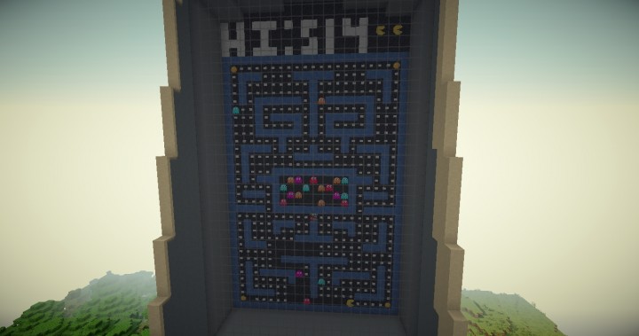 GIANT Pacman Arcade Machine Minecraft Project