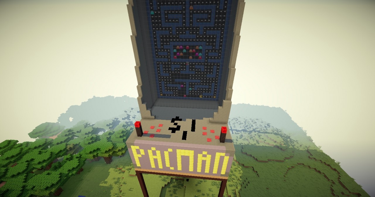 GIANT Pacman Arcade Machine Minecraft Map