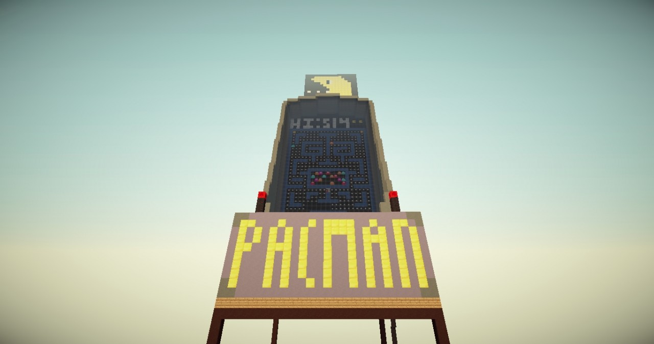 GIANT Pacman Arcade Machine Minecraft Map
