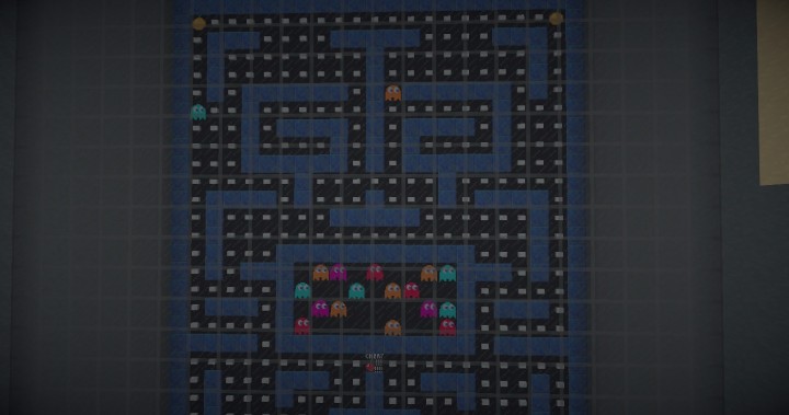GIANT Pacman Arcade Machine Minecraft Map