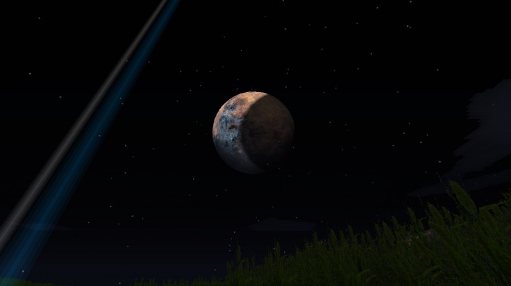 The moon in my texture pack Minecraft Map