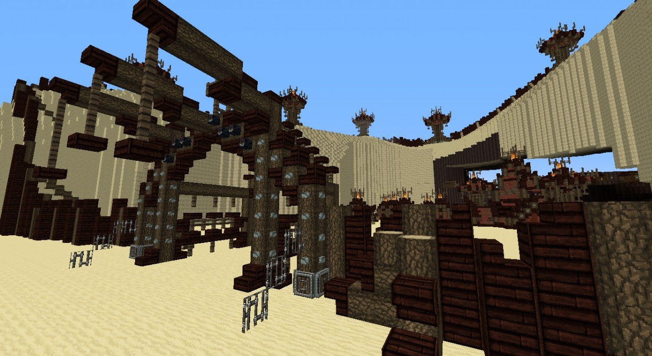 Elf, Orc, Human, and Dwarf lands Minecraft Map