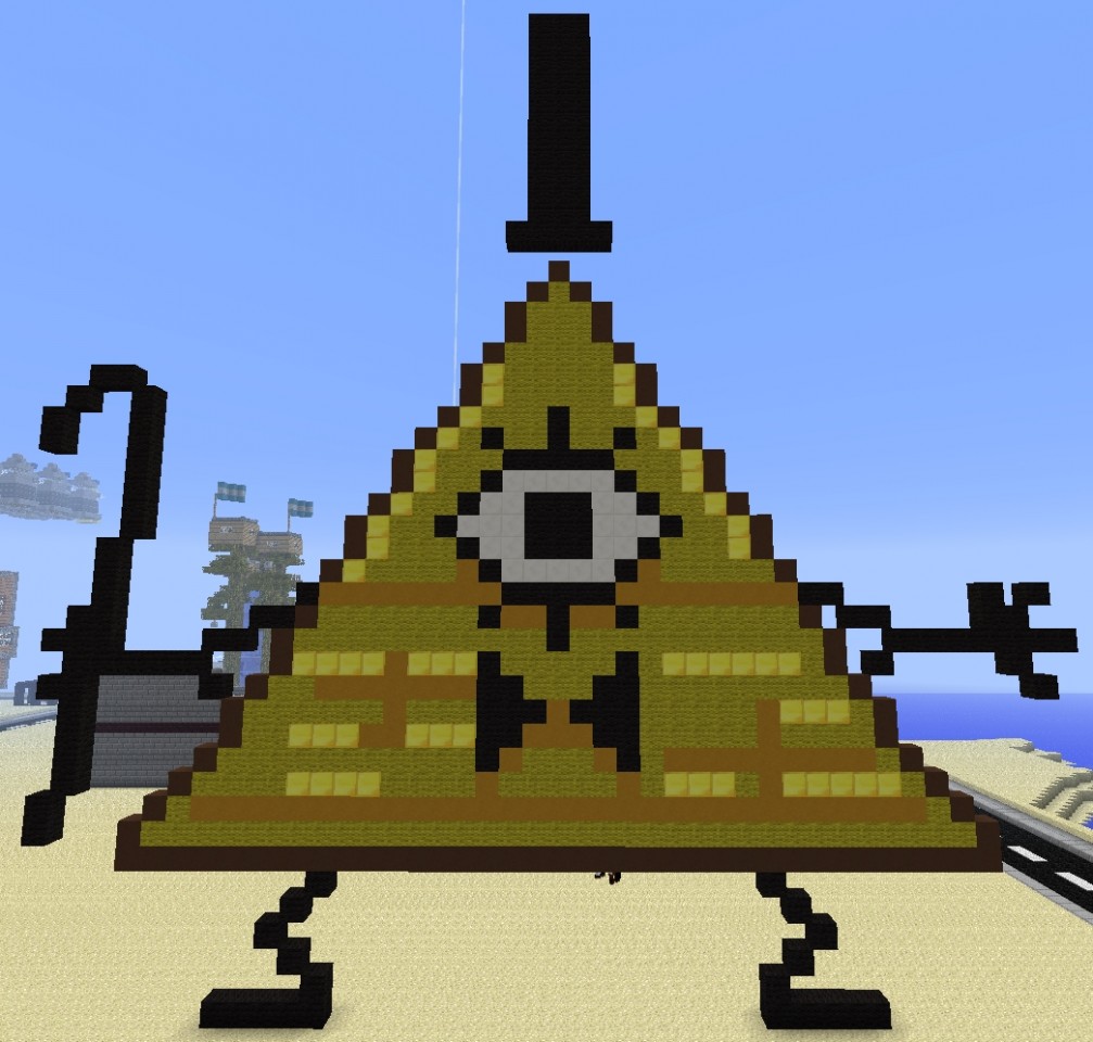 Bill Cipher Pixel Art Minecraft Project