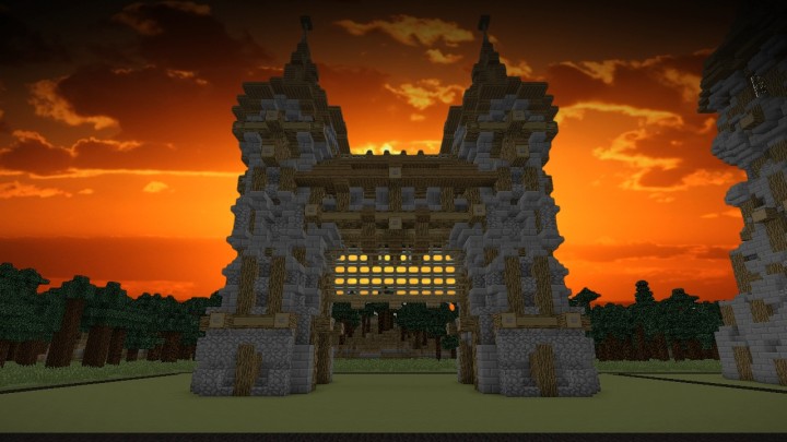 Minecraft Download: Medieval City Gates Minecraft Map