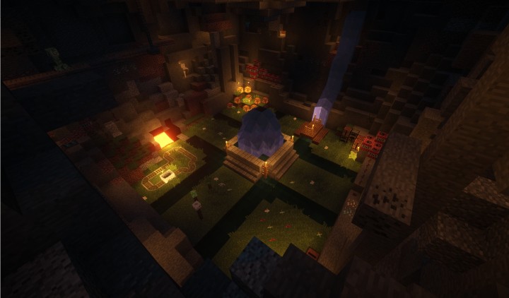 Beautiful Underground PvP Arena Minecraft Map