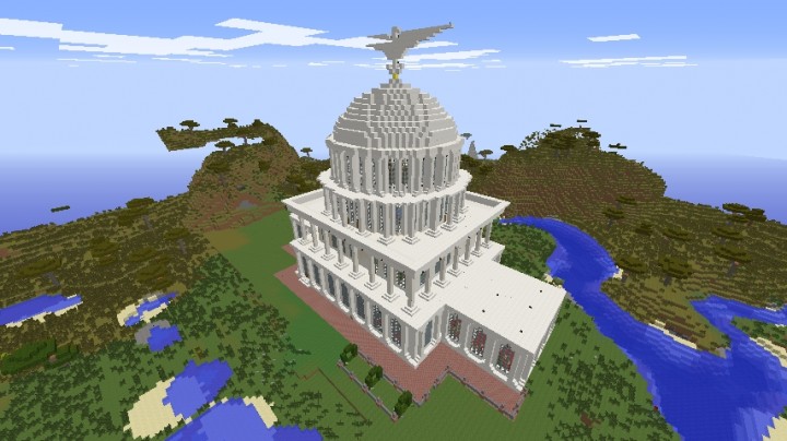 Barack Obamas, White house. Minecraft Map