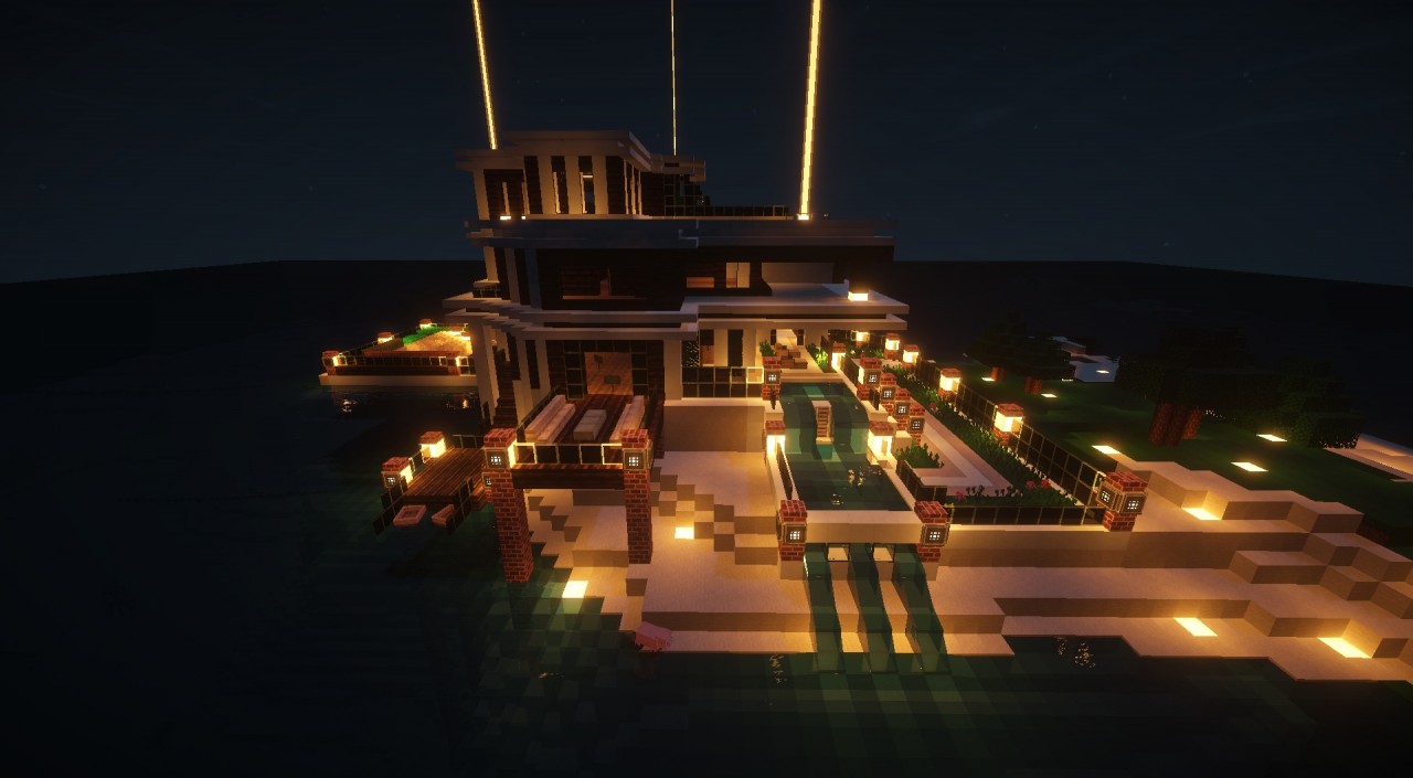 Stylish Modern Beach Home Minecraft Map