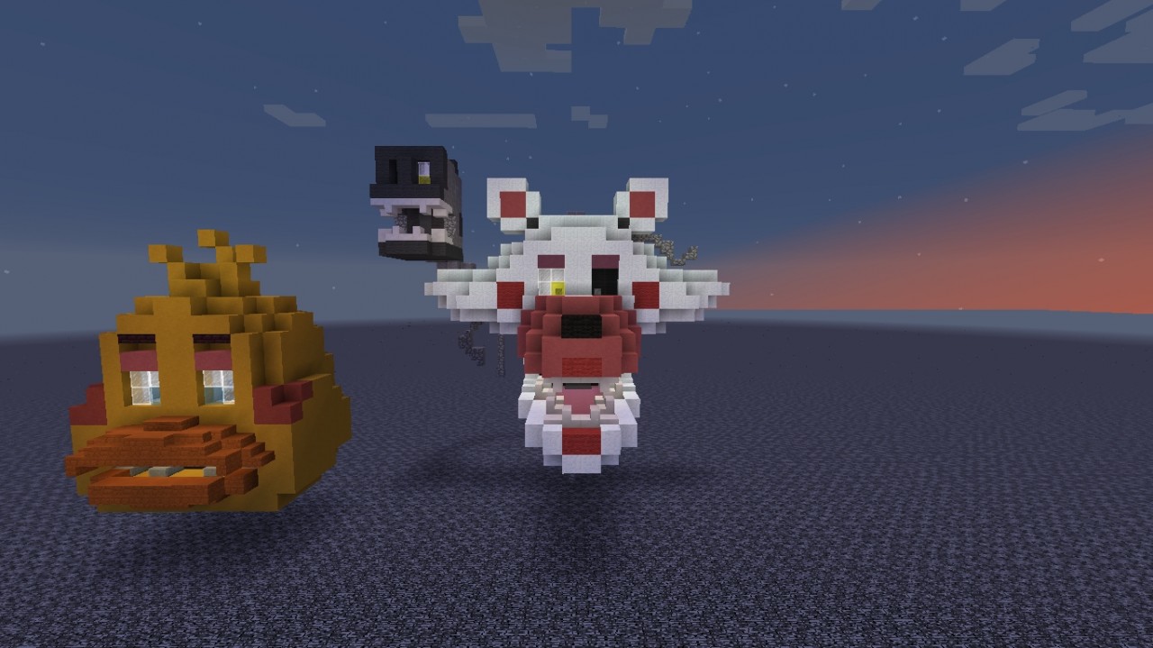 FNAF 1 & 2 Heads Minecraft Map