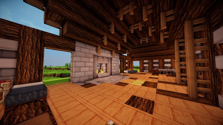 Rustic Log Mansion Minecraft Map