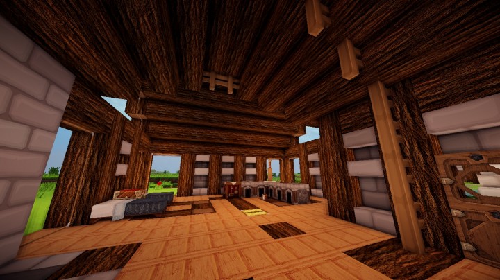 Rustic Log Mansion Minecraft Map