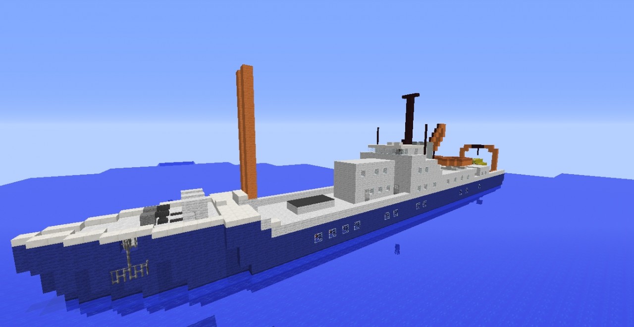 Ocean Explorer Vessel with a submarine Minecraft Map