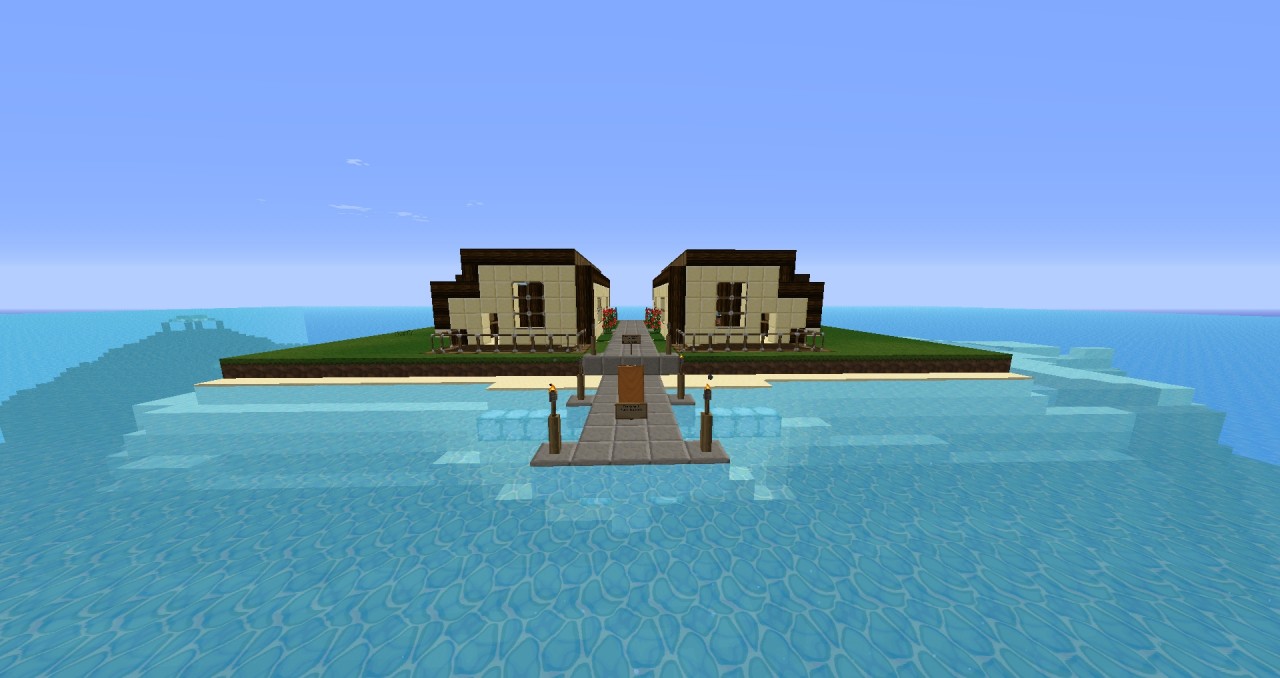 Modern Twin House Minecraft Map