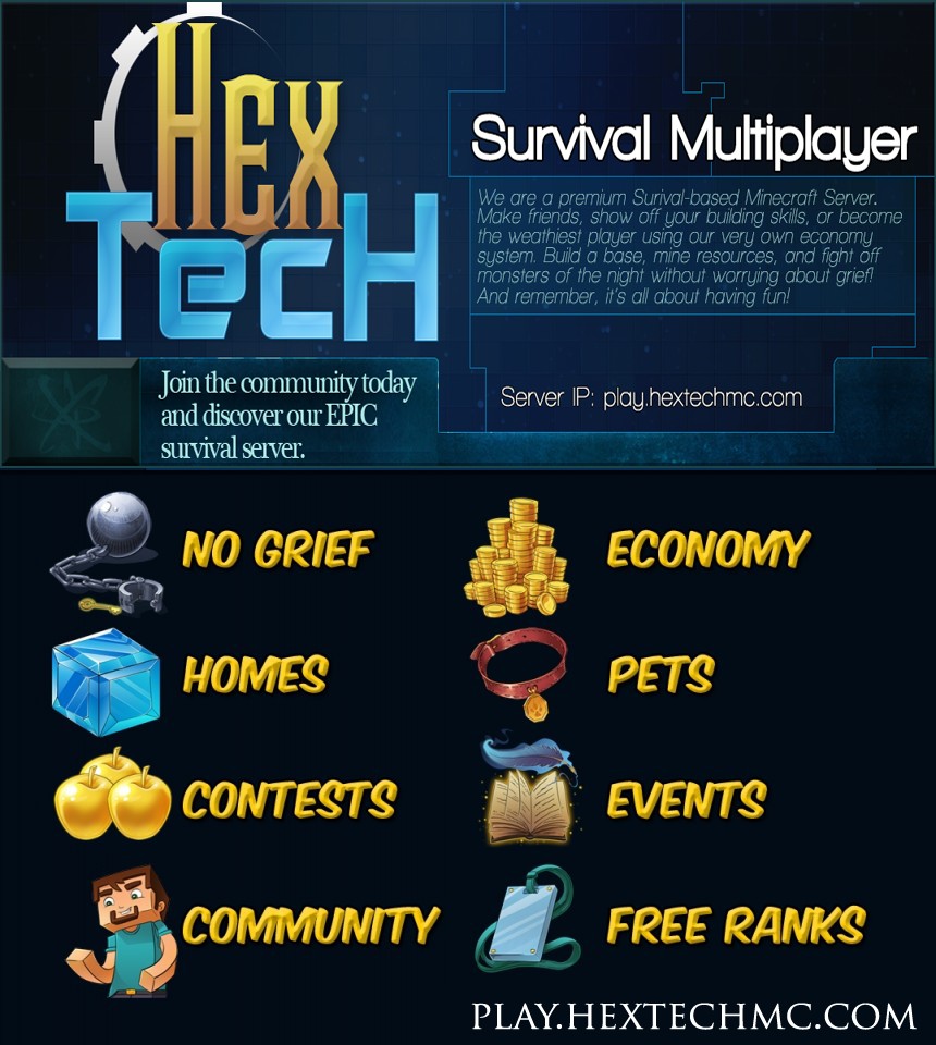 Best ☆☆ HexTech Survival ☆☆ Official Minecraft Server