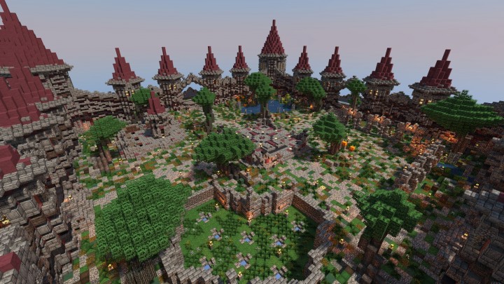 [Comission] Medieval Factions Spawn Minecraft Map