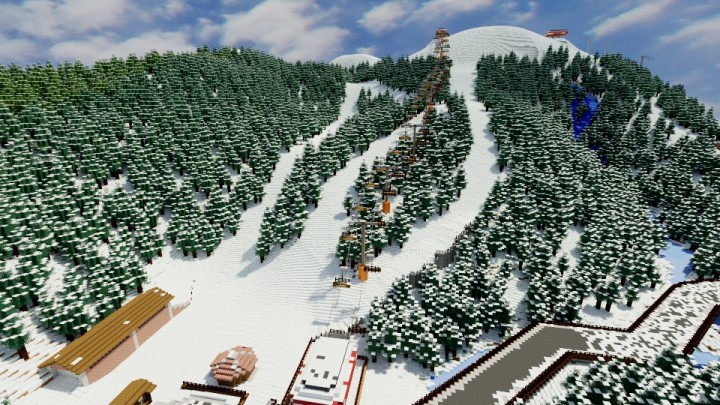 SKI RESORT "GREEN VALLEY" BEST RESORT EVER! Minecraft Map
