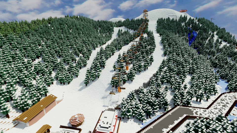 SKI RESORT "GREEN VALLEY" BEST RESORT EVER! Minecraft Map
